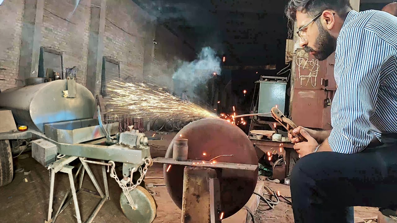 How Genius Machinist Are Making Iron Parking Wheel For Water Tank ...
