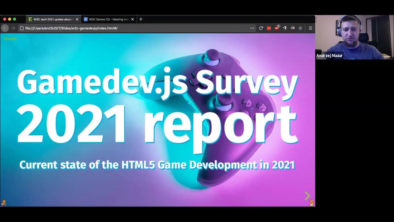 Gamedev.js survey and jam - Andrzej Mazur, W3C Games Community Group - YouTube