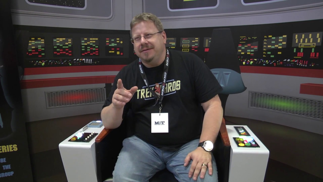 Captain Foley of Trekyards Taking Pics in Kirk's Chair for Charity ...