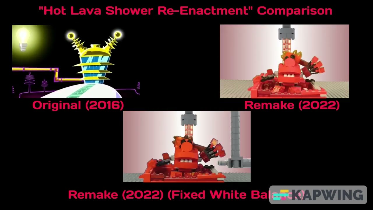 "Hot Lava Shower Re-Enactment" Comparison - YouTube