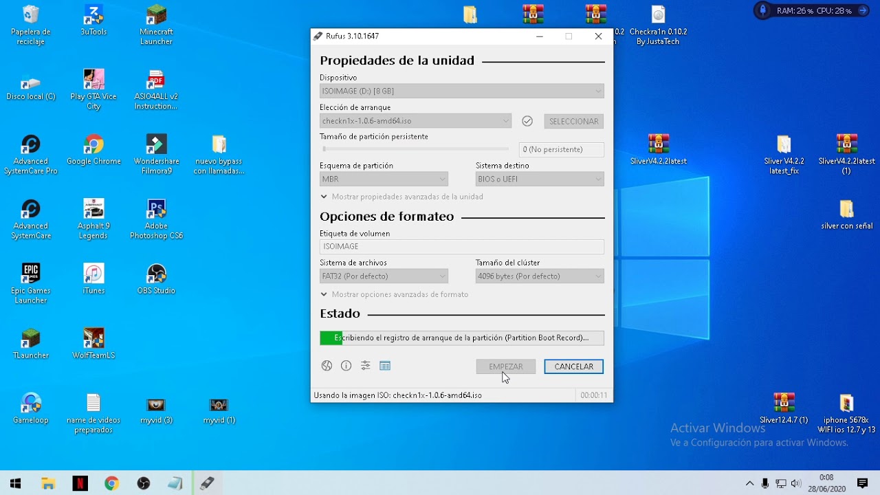 COMO USAR rufus & Checkra1n CON UNA usb windows - YouTube
