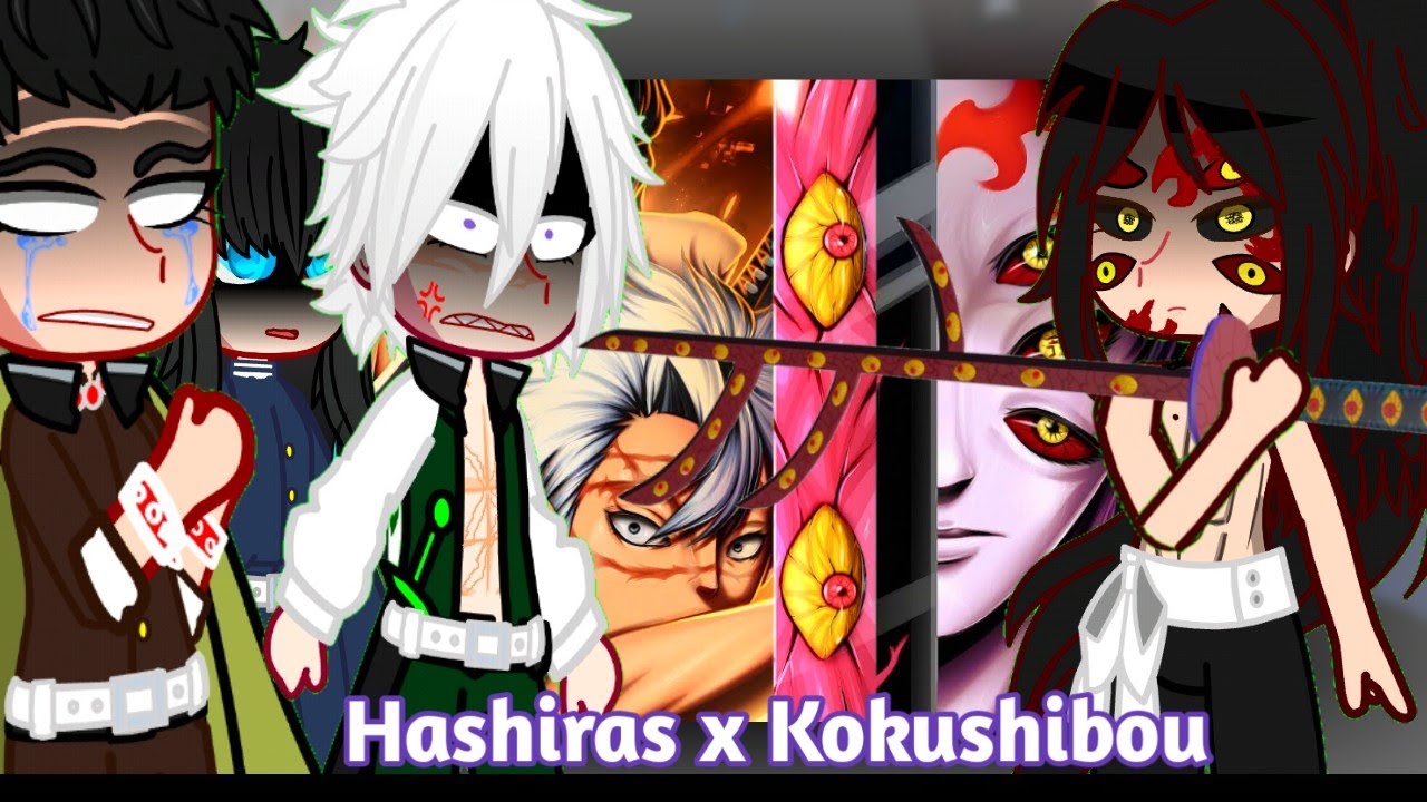 Hashiras reagindo a hashiras x Kokushibou M4rkim rap | gacha club ...