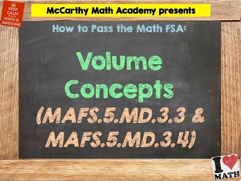 How to Pass the Math FSA (5th) - Volume Concepts (Unit Cubes) - YouTube