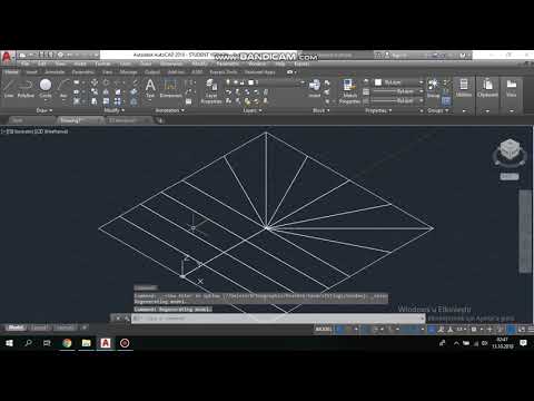 autoCAD ile 3 boyutlu merdiven çizme.