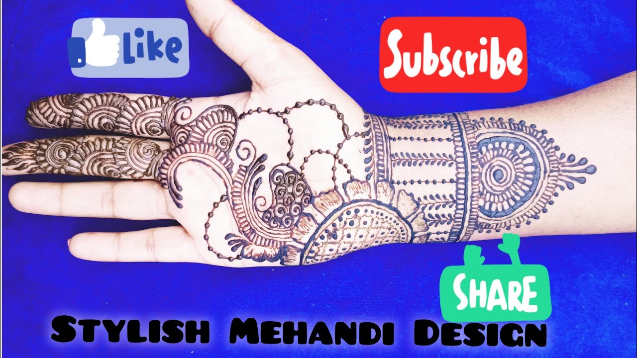 STYLISH FRONT HAND MEHNDI CARRY MEHANDI DESIGN। FRONT MEHANDI DESIGN ...