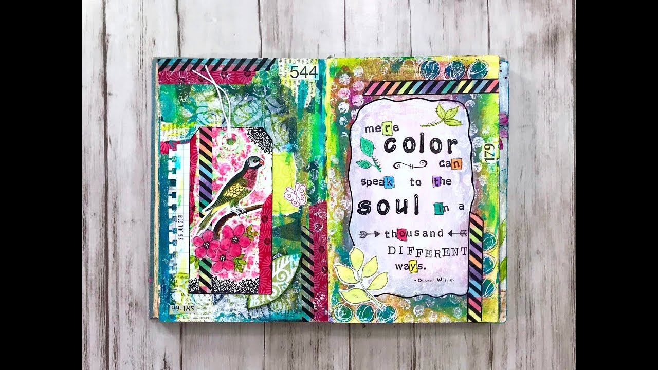 Altered Book Page - Colors - YouTube