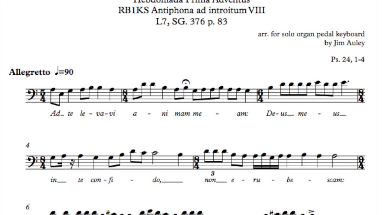 Ad te levavi (2018.) Jim Auley (1992-) - YouTube