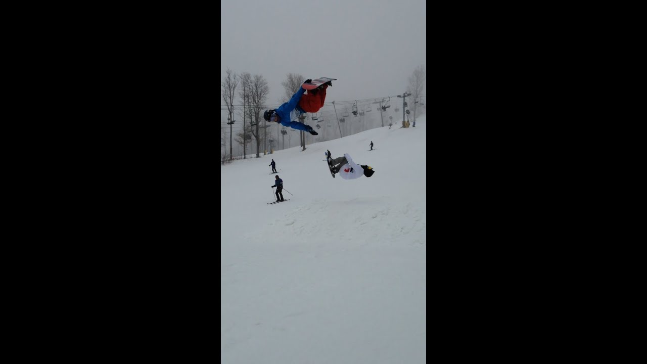 Snowboarding Backflip Wipeout - YouTube