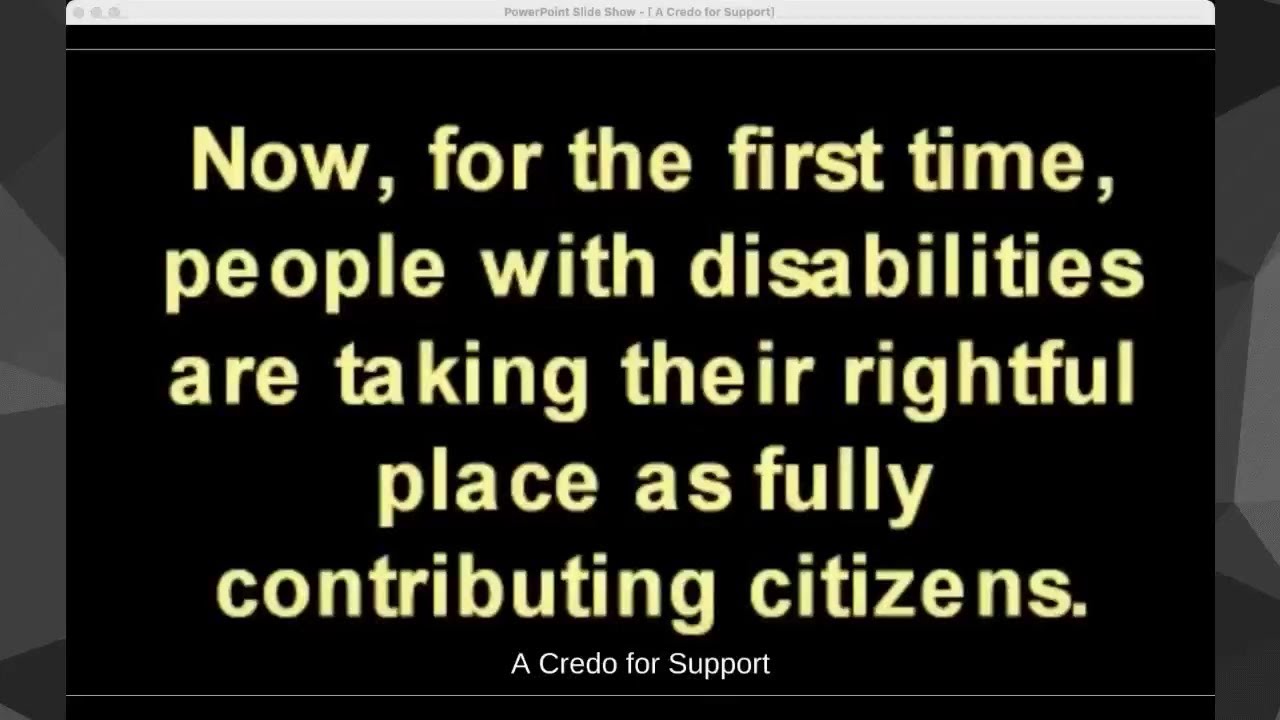 A Credo for Support - YouTube