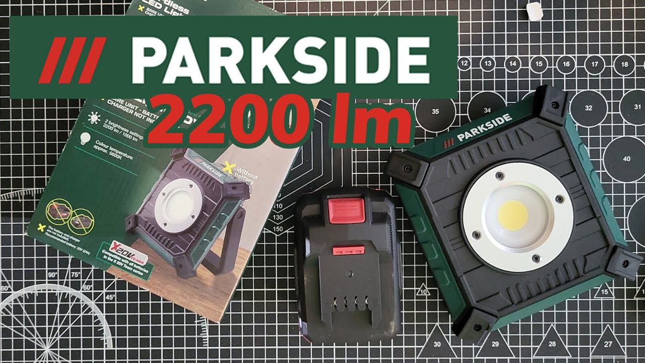Parkside Cordless LED Light 20V | Erőteljes Munkalámpa Bemutató - YouTube