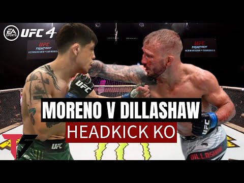 Brandon Moreno Vs T.J. Dillashaw | Clean Headkick KO | UFC 4 - YouTube