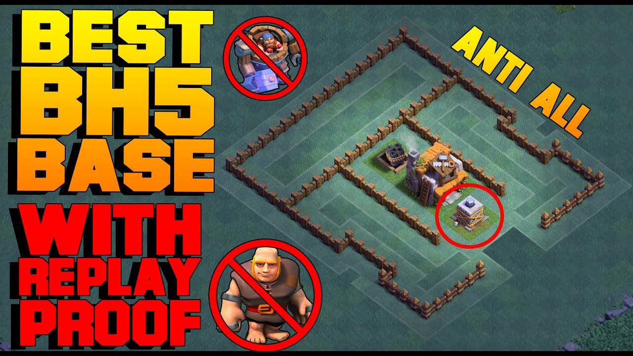 BH5 "NEW" Base Builder Hall 5 Base With Replays "Anti-Giant" (BH5) base ...