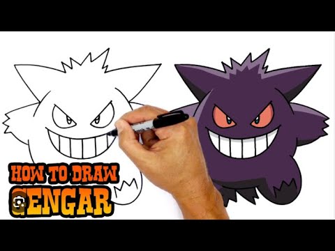 How to draw Ganger pokemon . pokemon drawing. Ganger drawing. step by ...