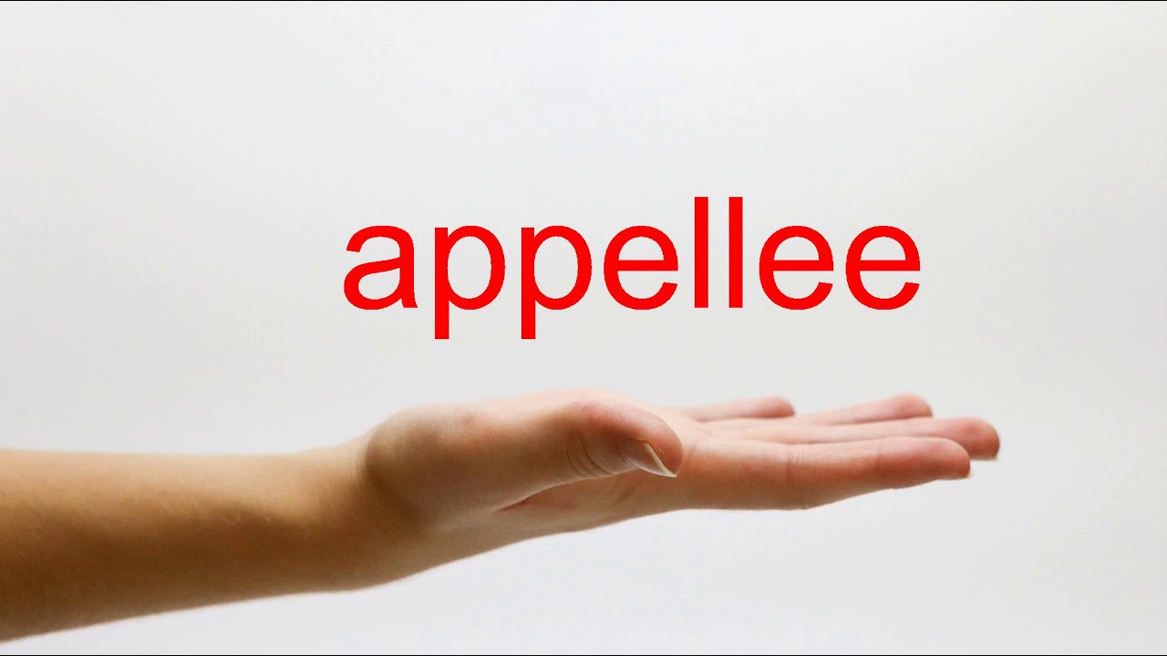 How to Pronounce appellee - American English - YouTube
