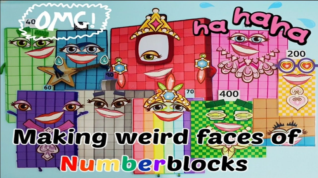 Making Numberblocks with real eyes and mouth?! weird numberblocks funny ...