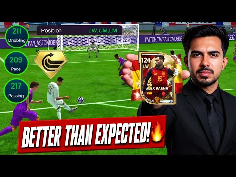 119 OVR Alex Baena MAX Review! 🔥 124 OVR Gameplay & Is He Worth It? | FC Mobile