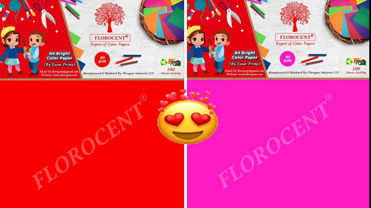 75 Gsm A4 Size Fluorescent Color Paper Sheets||A4 Size Colour Paper 100 ...