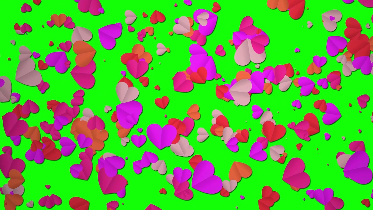 Green Screen - Floating Hearts SEAMLESS LOOP [FREE] - YouTube