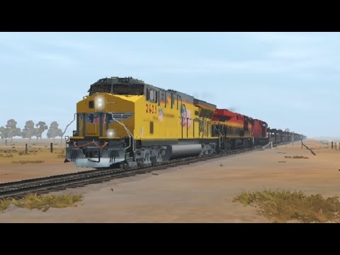 Trainz 3 UP #2625 pass by with the Real horn - YouTube