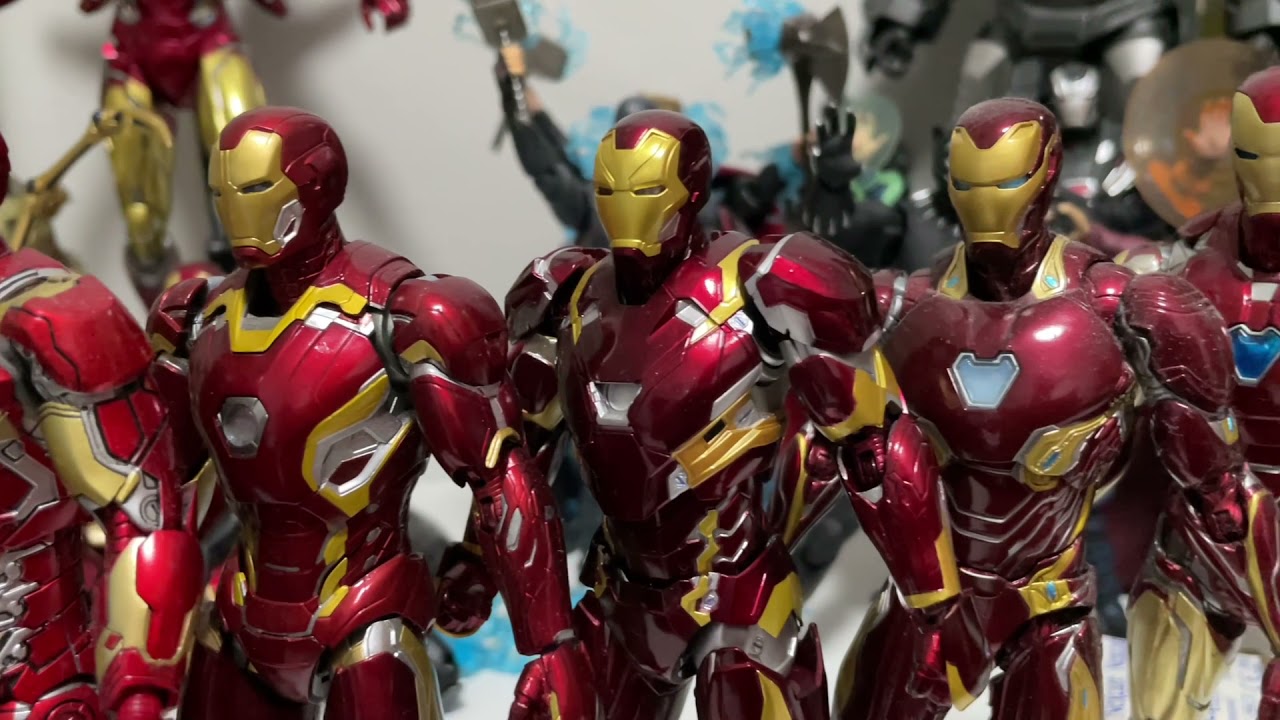 SHF Ironman MK45,46,50,85 & COMICAVE MK 42,43 review - YouTube