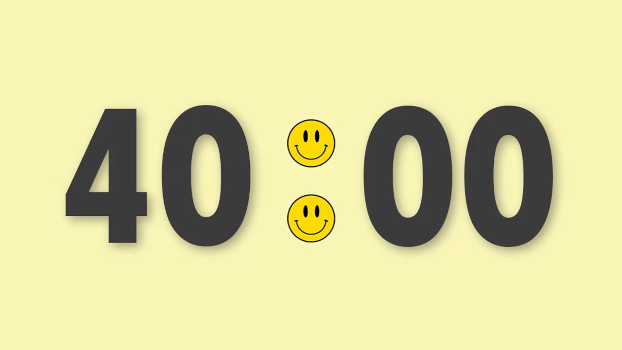 40 minutes Countdown Timer : จับเวลา 40 นาที - YouTube