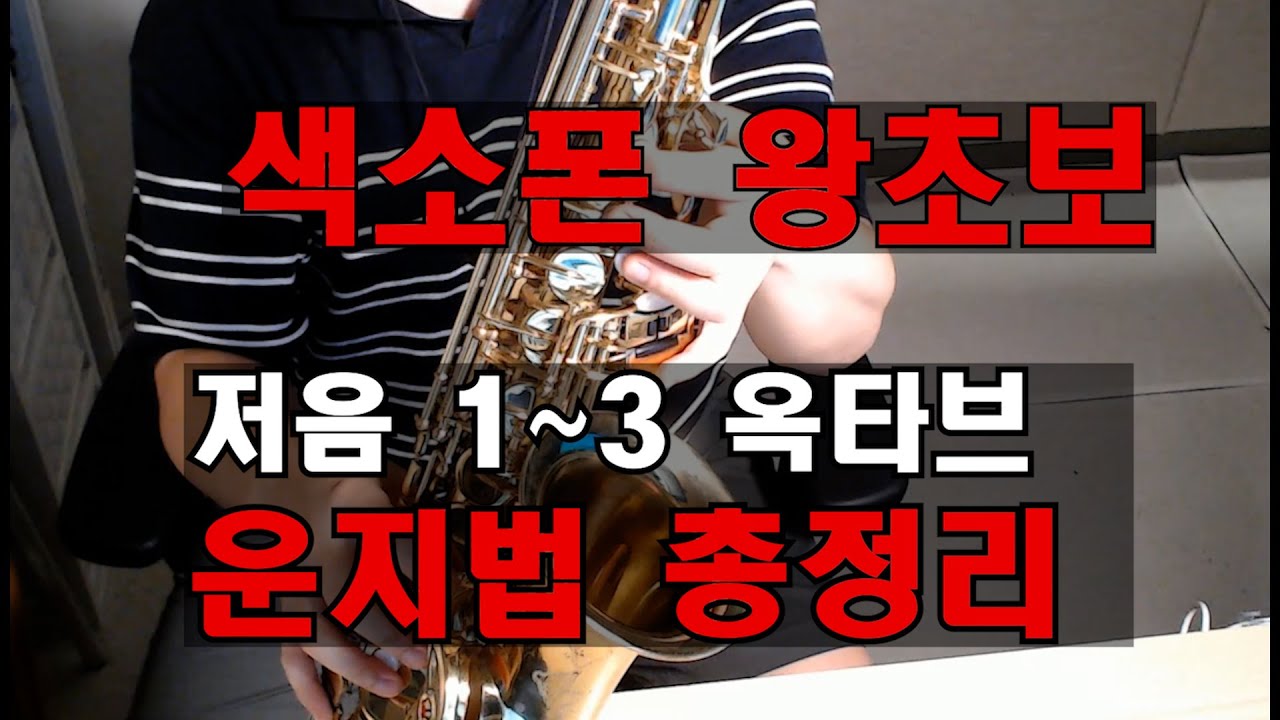 색소폰 왕초보 저음 1~3옥타브 운지법 총정리 Youtube