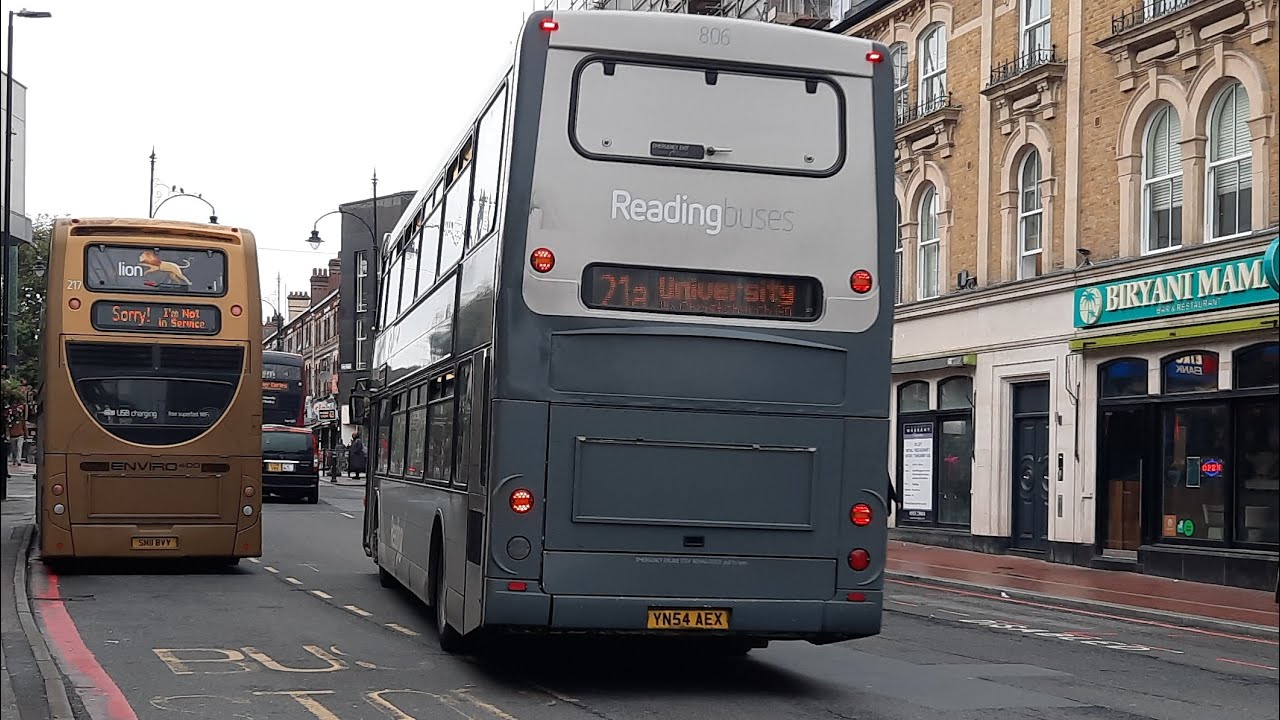 Reading Buses Scania N94UD OmniDekka 806 (YN54AEX) On Route 21a To University - YouTube