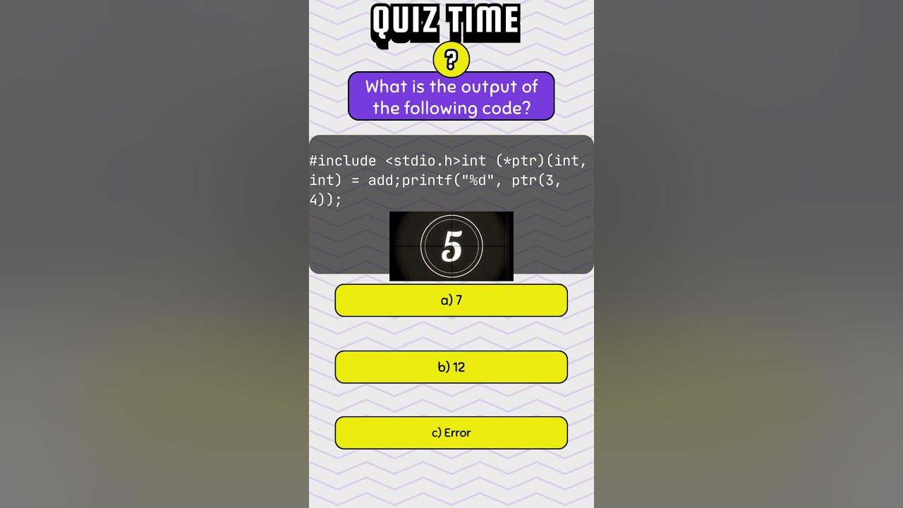 C Interview Question 75 Mcq Clanguage Codechallenge Programminglanguage Coding