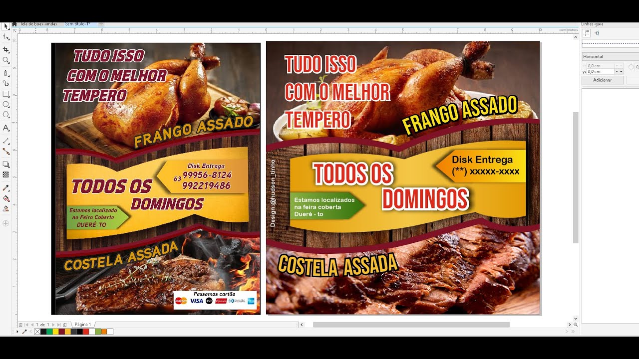 #CORELDRAW Criar Panfleto de Churrascaria Corel Draw Tutorial - YouTube
