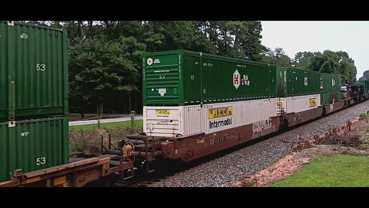 NS 27A with NS 1042 SD70ACE NS 9571 D9-40CW mid train DPUs NS 9580 D9 ...