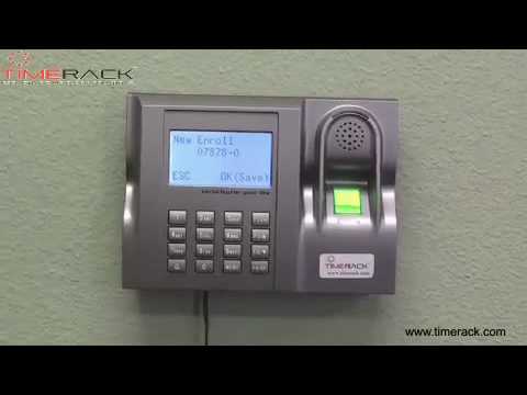 TimeRack - Enroll New User in Fingerprint Clock - YouTube
