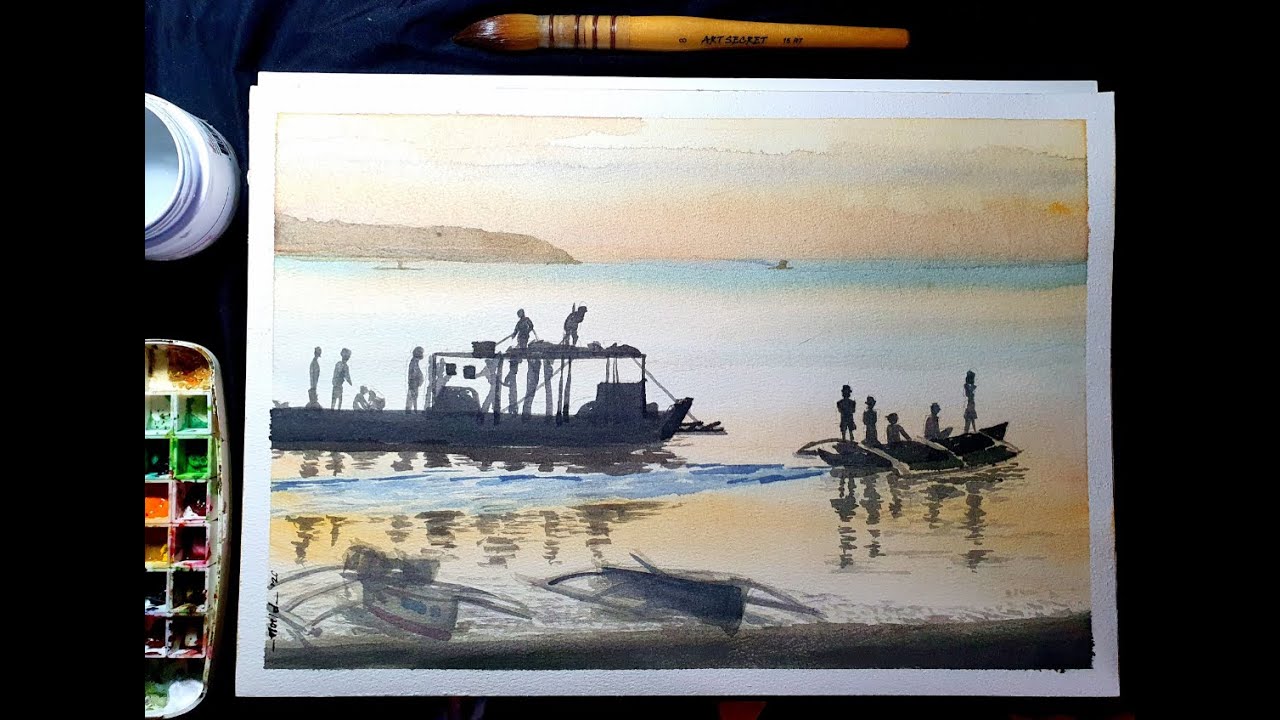 Watercolor • Travel - Cabalian Bay - YouTube