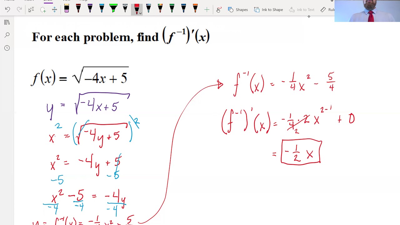 3.8 Differentiate Inverse Polynomial Functions - YouTube
