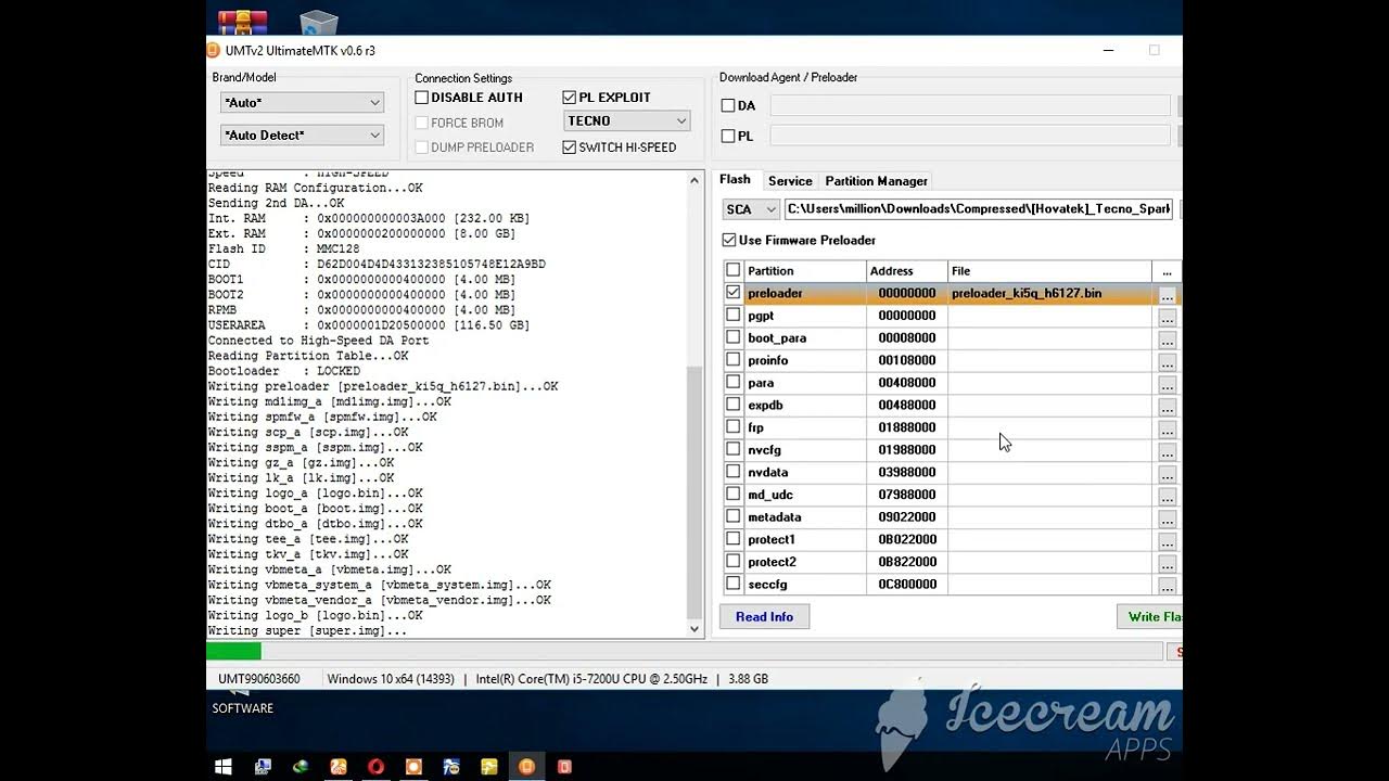 TECNO SPARK 10 KI5Q FLASH FIX dm verity corruption and FRP - YouTube