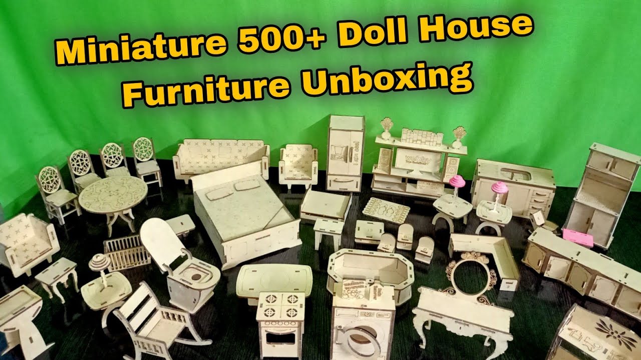 Unboxing Miniature Doll House Furniture | Paper House | Cardboard House ...