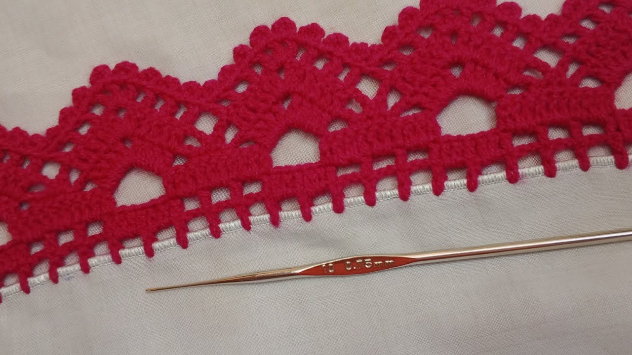 super cute and very easy crochet border lace design / crochet pattern ...