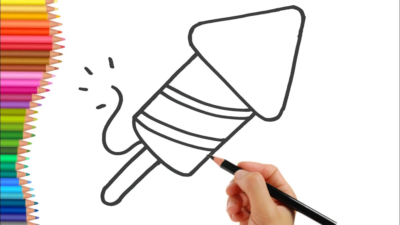 Fireworks drawing, painting colour for kids, toodles ideas for kids ...