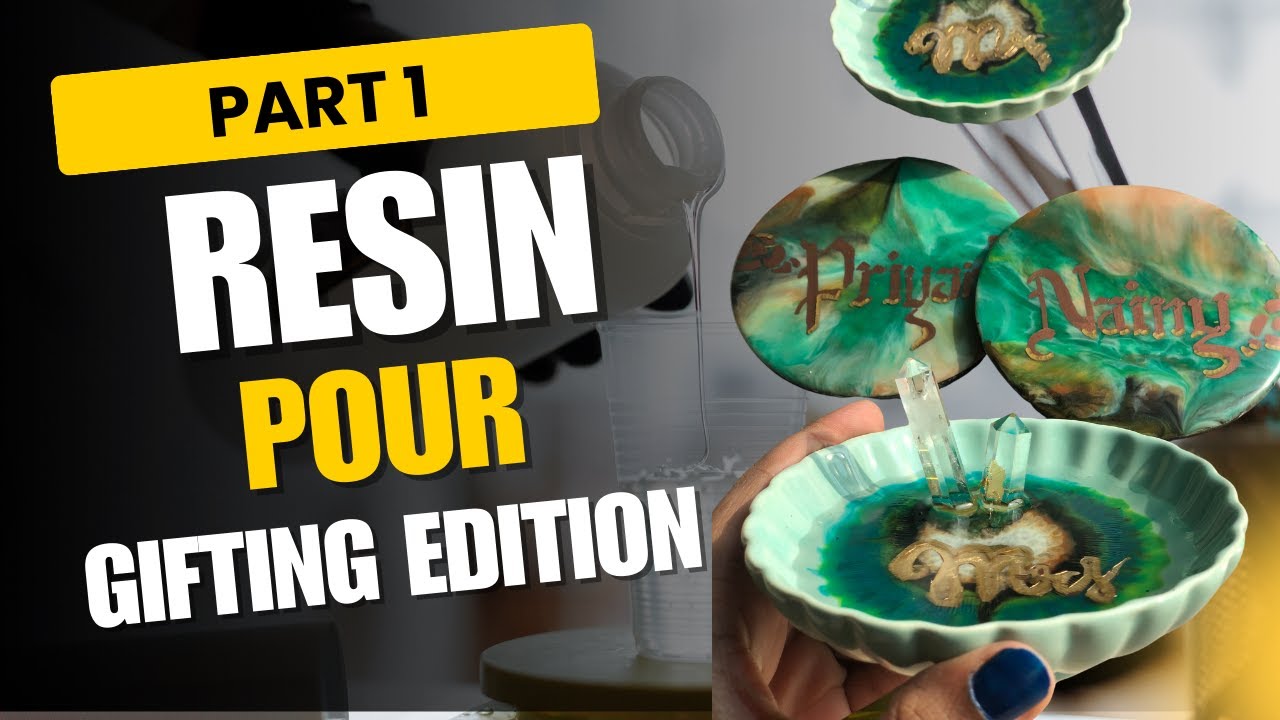 PART 2 - RESIN COASTER & DISHES - Faux calligraphy and gold leaf ...