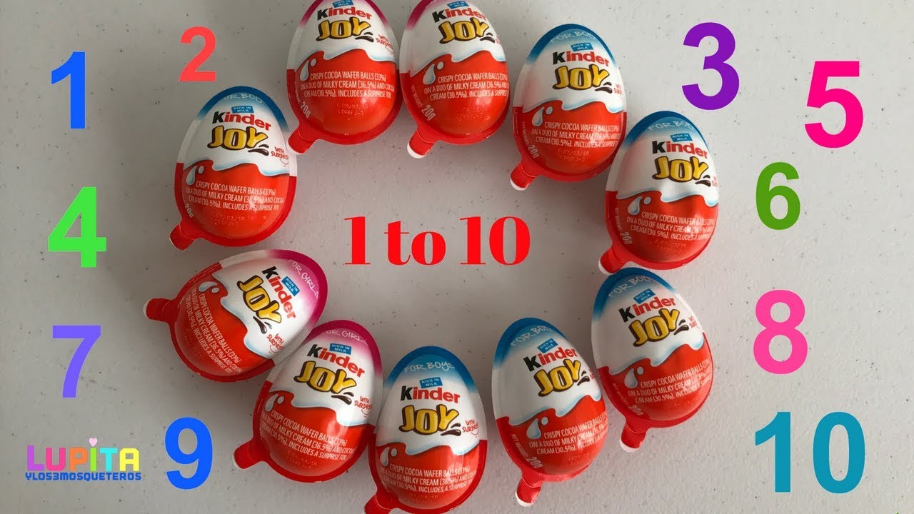 Learn to Count from 1 to 10 with Kinder Joy Surprise Eggs Learning ...