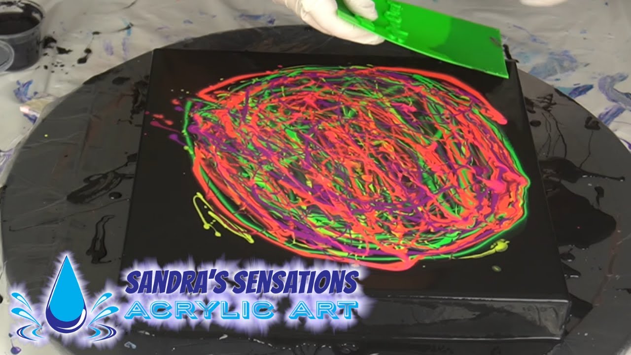 Mesmerizing Acrylic Swipe Painting With Bursting Colors! - YouTube