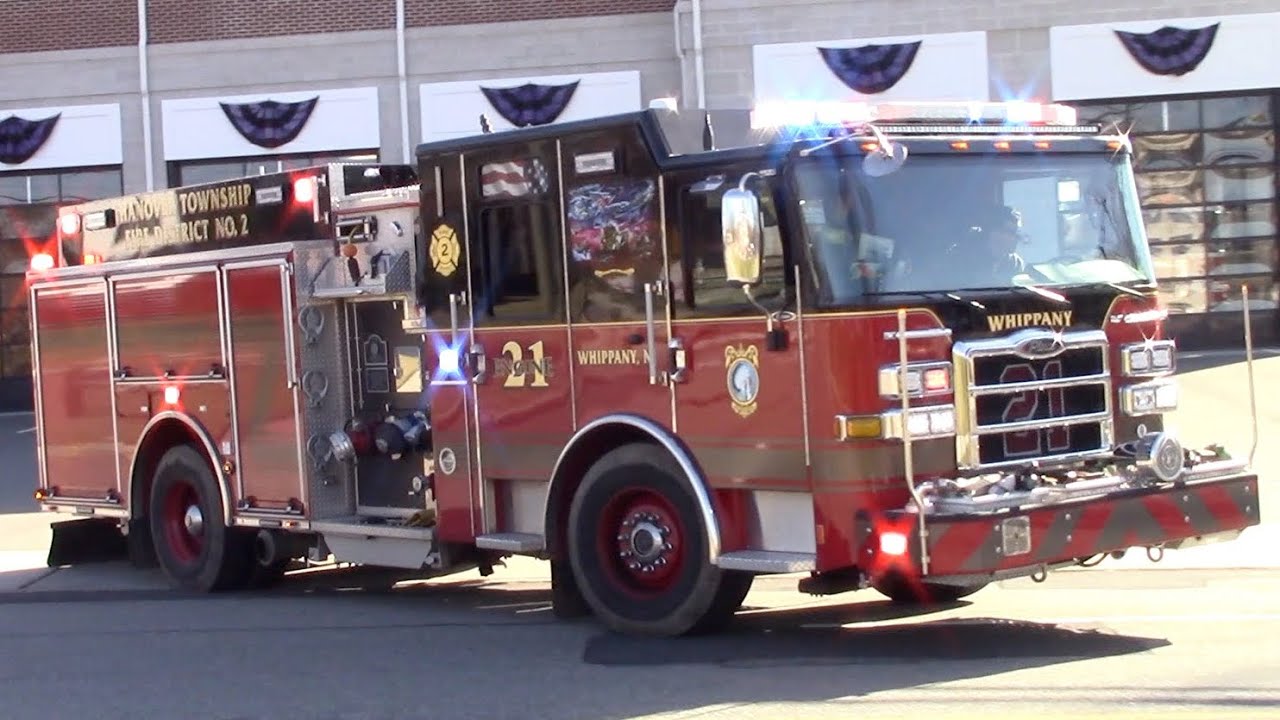 Hanover Twp Whippany Fire Department Engine 21 Responding 2-4-24 - YouTube