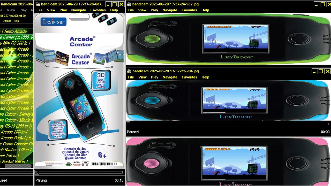 ATTRACT MODE MAME MESS ARCADE CENTER JL1800 01 Lexibook 2012 VT369 NES ...