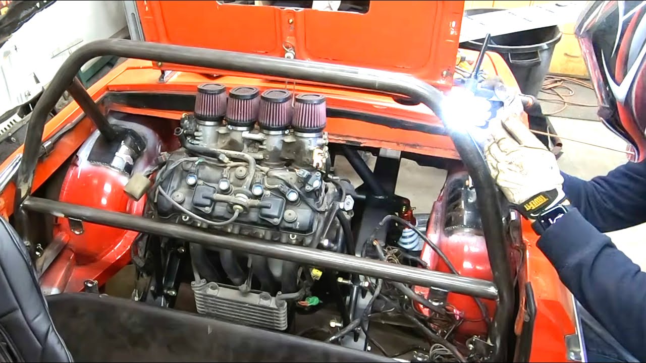 Motorcycle Powered Car - DIY Roll Bar - YouTube