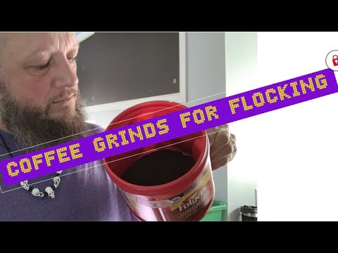 Basic flocking with coffee grinds - YouTube