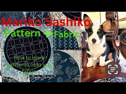 Best ways to mark sashiko patterns on to fabric - YouTube