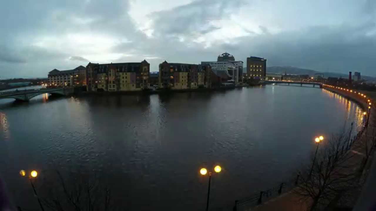 Belfast River Lagan Day and Night Time Lapse - YouTube