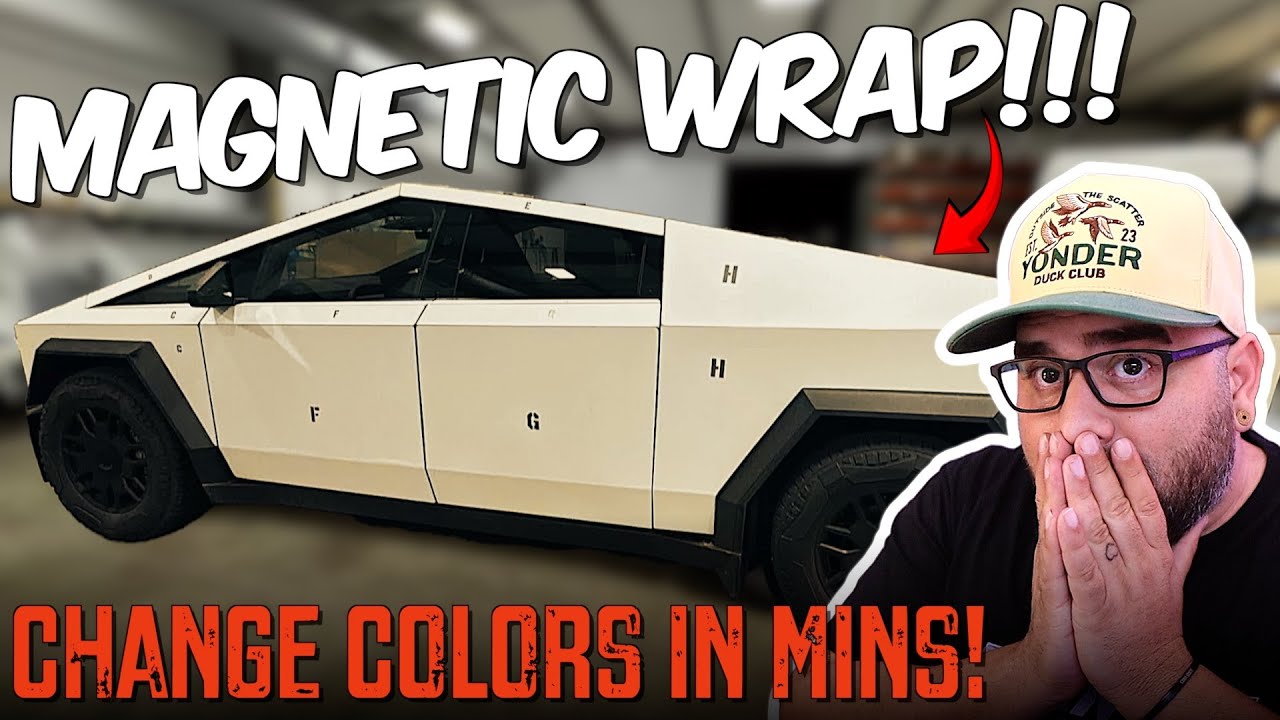 Cybertruck Gets INSANE Magnetic Wrap That Lets You Change Colors In ...