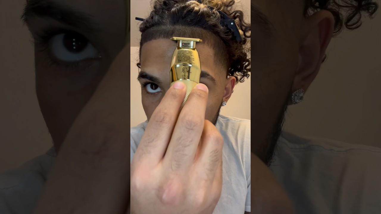 Tapered Lineup Tutorial ️ #lineup #hairline #selfcut #taper #fade # ...