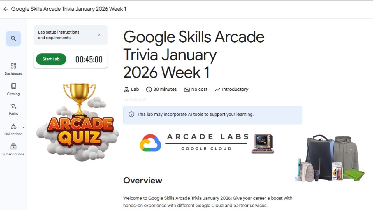 Google Skills Arcade Trivia January 2026 Week 1 QUIZ | GOOGLE ARCADE ...