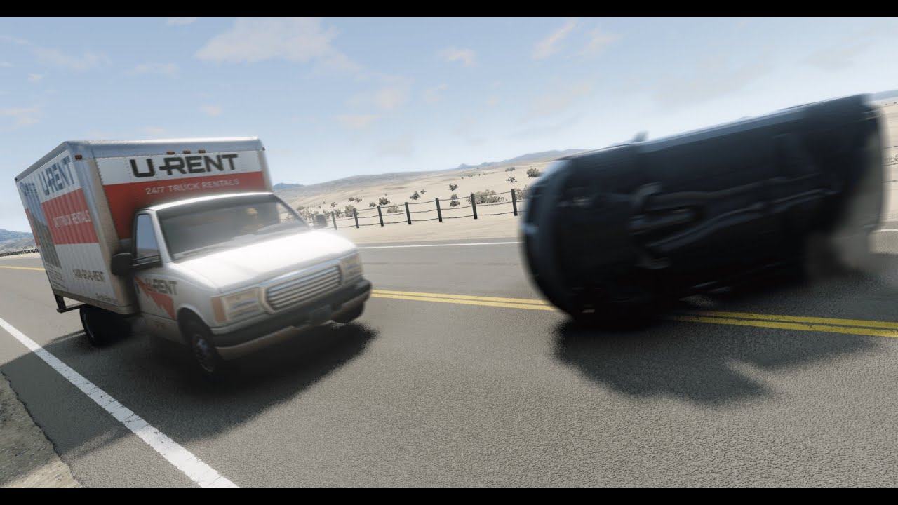 realistic beamng freeway crash - YouTube